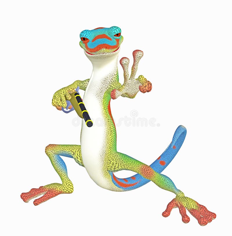Cool Gecko toon stock illustration. Illustration of character - 17943399