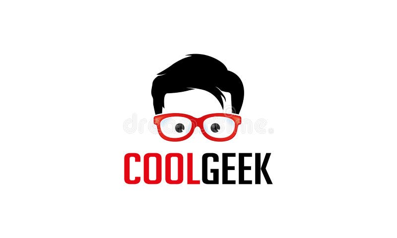 Cool Geek logo template stock illustration. Illustration of nerd ...