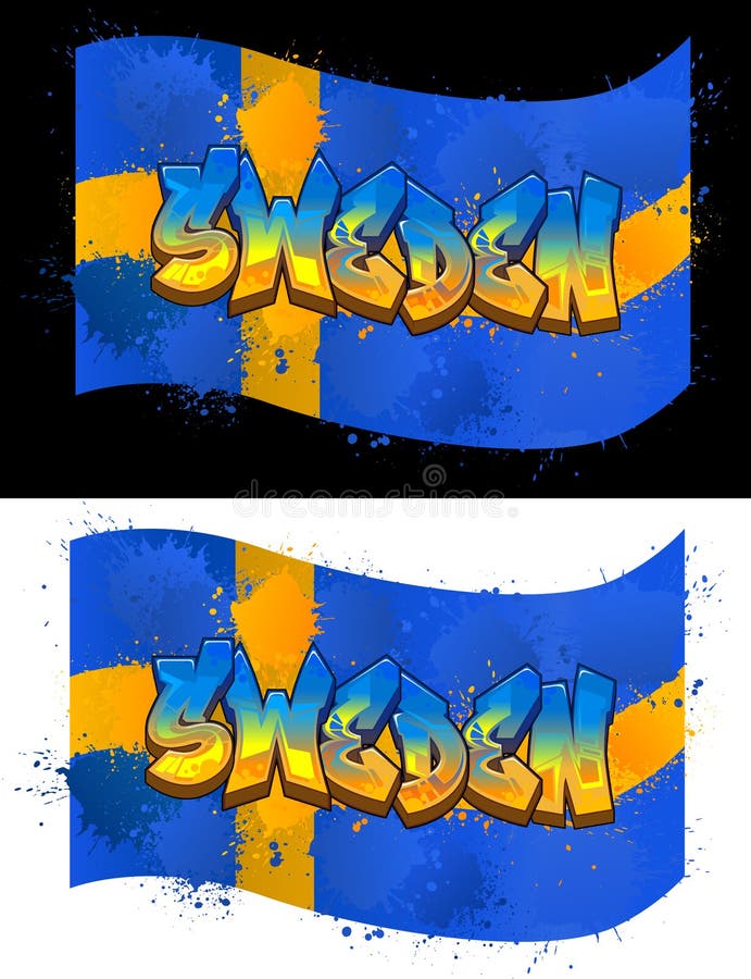 A Cool Genuine Wildstyle Graffiti Name Design - Sweden Stock Vector ...