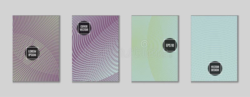 Cool Geometrical Lines Notebook Cover Vector. Stock Vector ...