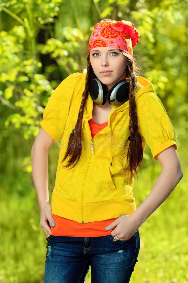 Cool girl stock photo. Image of life, person, fresh, headphones - 25742626