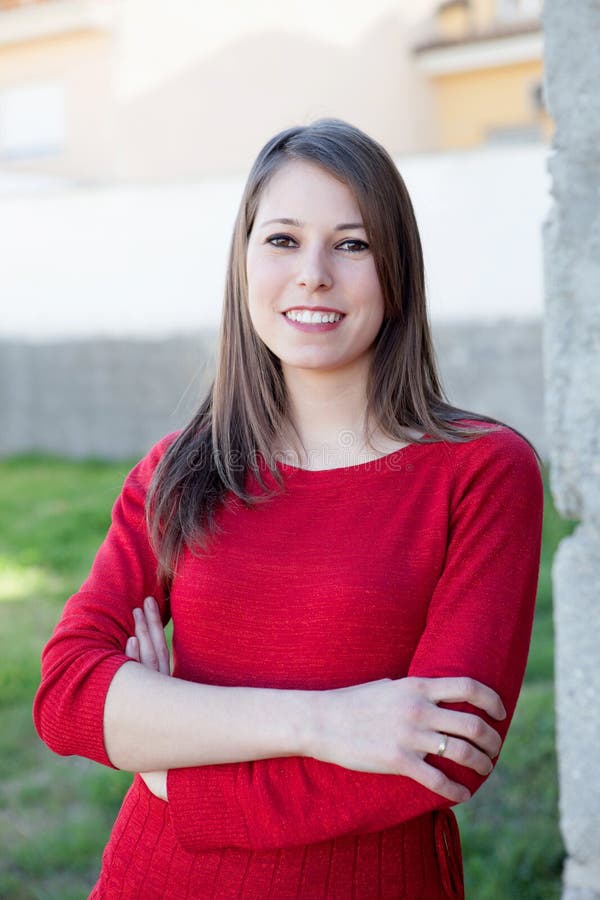 Cool Girl with Brown Eyes Looking at Camera Stock Image - Image of ...