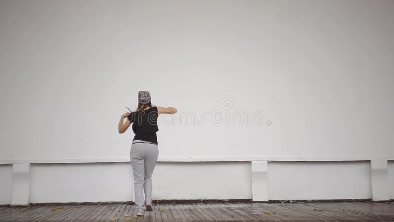 Cool Girl Dancing on the Street Scene. Stock Video - Video of street ...