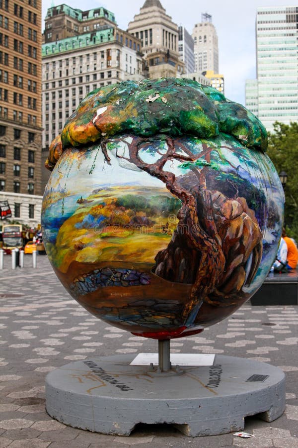 Cool Globe Exhibit in Manhattan, NYC. Editorial Image - Image of place ...