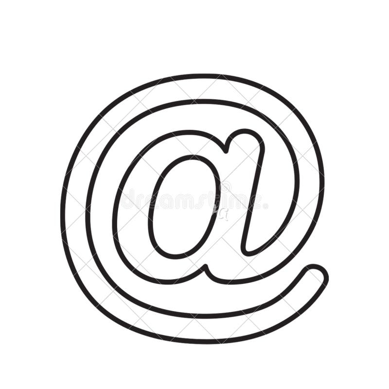 Gmail at Sign/symbol in White Background Stock Illustration ...