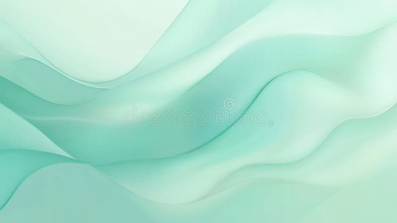 A Cool Gradient from Mint Green To Soft Blue, with Flowing Liquid Waves ...