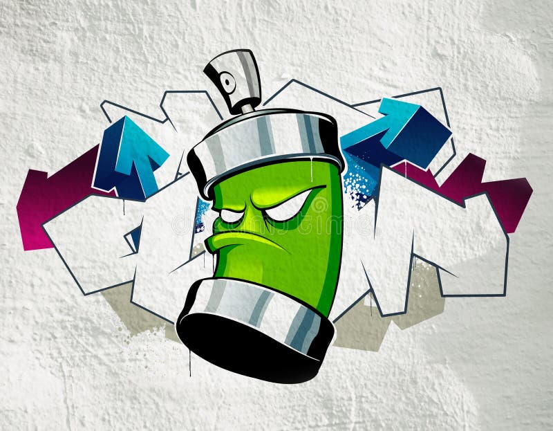 Cool graffiti stock illustration. Illustration of city - 9710009