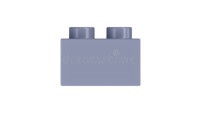 Cool Gray Lego Block Isolated on a White Background. Stock Illustration ...