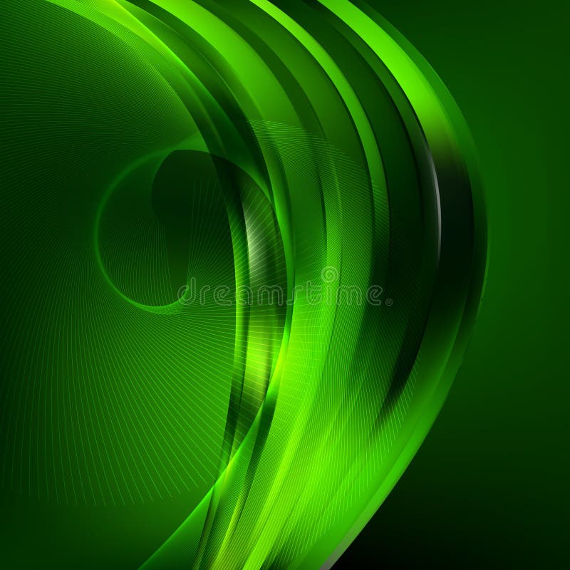Cool Green Wave Lines Background Stock Vector - Illustration of ...