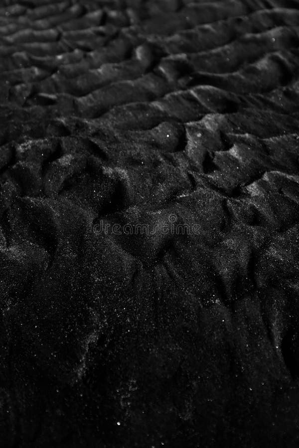 Cool Greyscale Background of Black Wet Sand with Interesting Textures ...