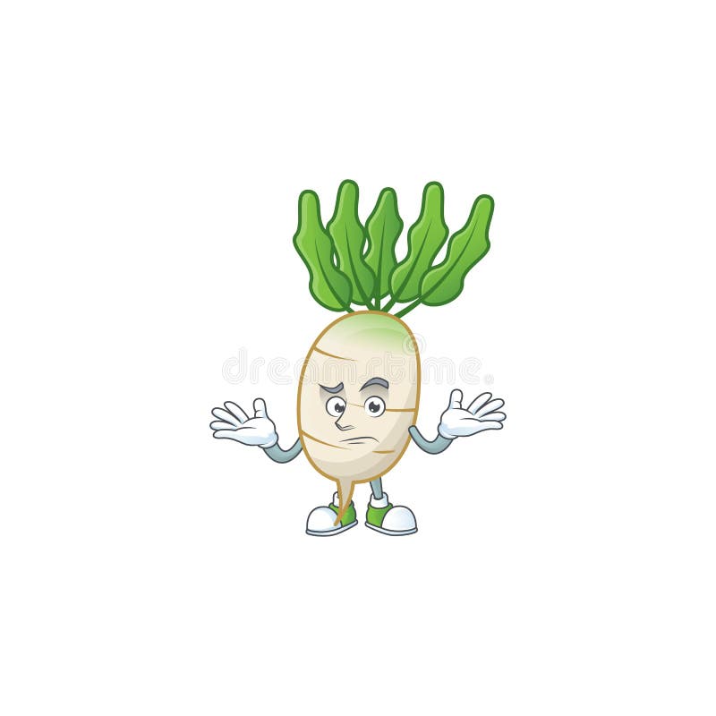 Cool Grinning of Daikon Mascot Cartoon Style Stock Vector ...