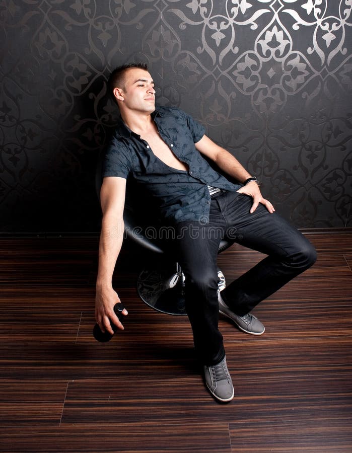 Cool guy stock image. Image of caucasian, floor, background - 14793401