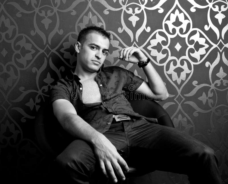 Cool guy stock image. Image of pants, black, pensive - 14793423