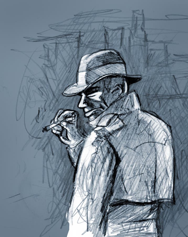 Cool guy with hat stock illustration. Illustration of grunge - 8093897