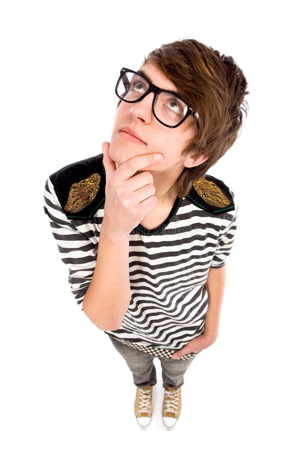 Cool guy looking up stock photo. Image of cheerful, people - 18864994