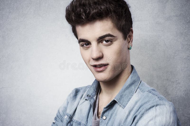 Cool Guy Loooking at Camera Stock Image - Image of expressing, attitude ...