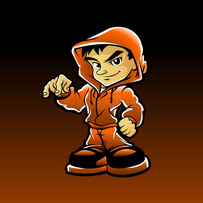 Cool Guy Rap Hip Hop Graffiti Character Stock Vector - Illustration of ...