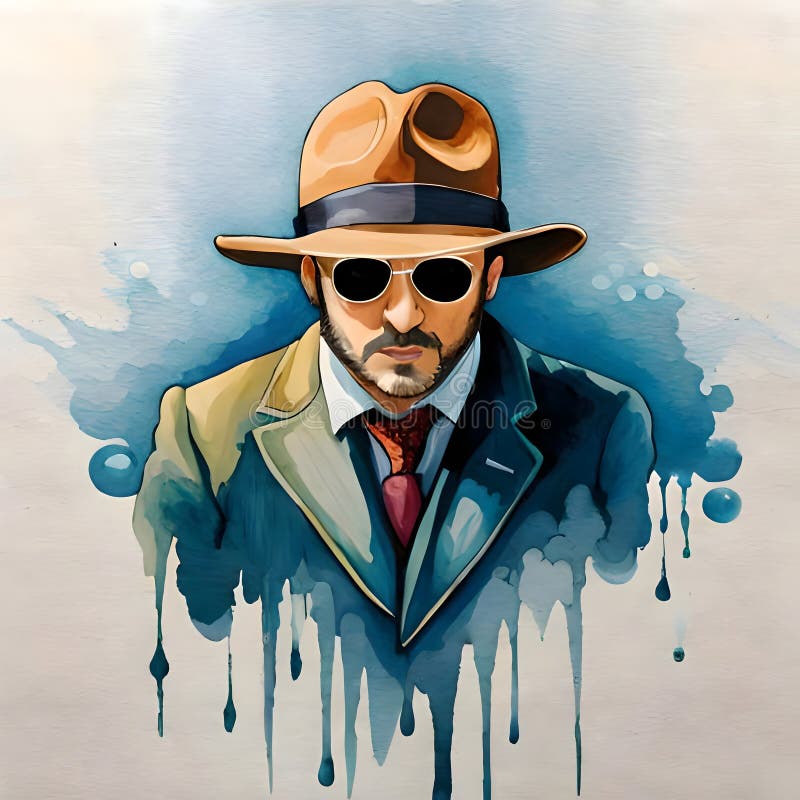 Cool Guy Graphic Illustration - Ai Generated Image Stock Illustration ...