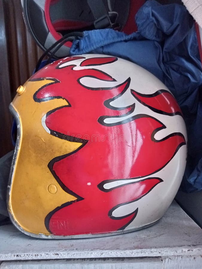 Cool Half Face Helmet Pattern Stock Image - Image of cool, pattern ...