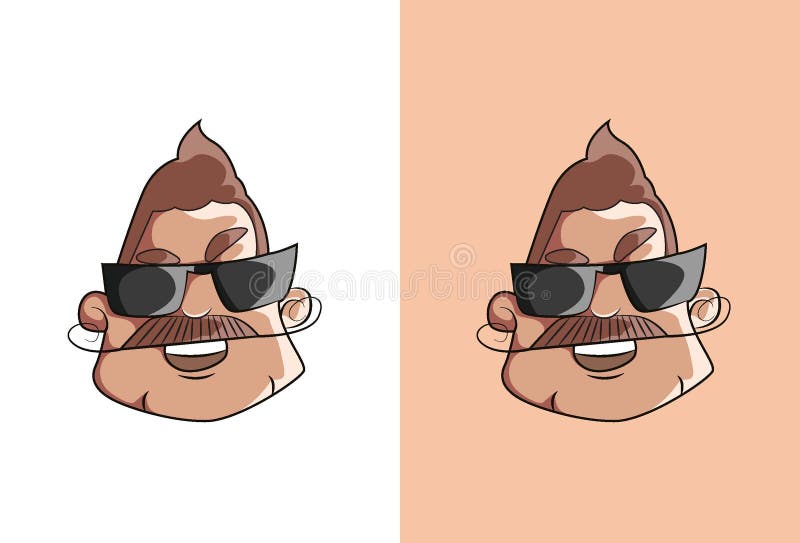 Cool and Happy Cartoon Uncle. Stock Illustration - Illustration of ...