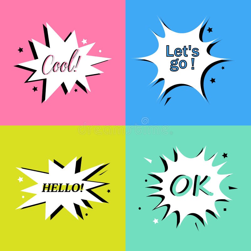 Comic Speech Bubble Lets Go Stock Illustrations – 29 Comic Speech ...