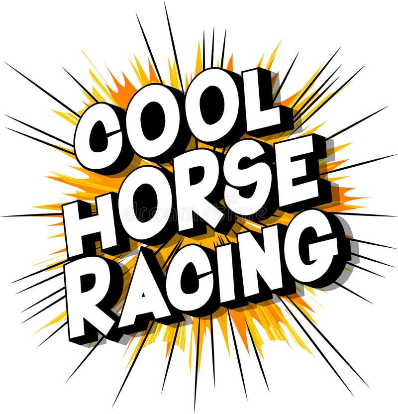 Cool Horse Racing - Comic Book Style Words. Stock Vector - Illustration ...