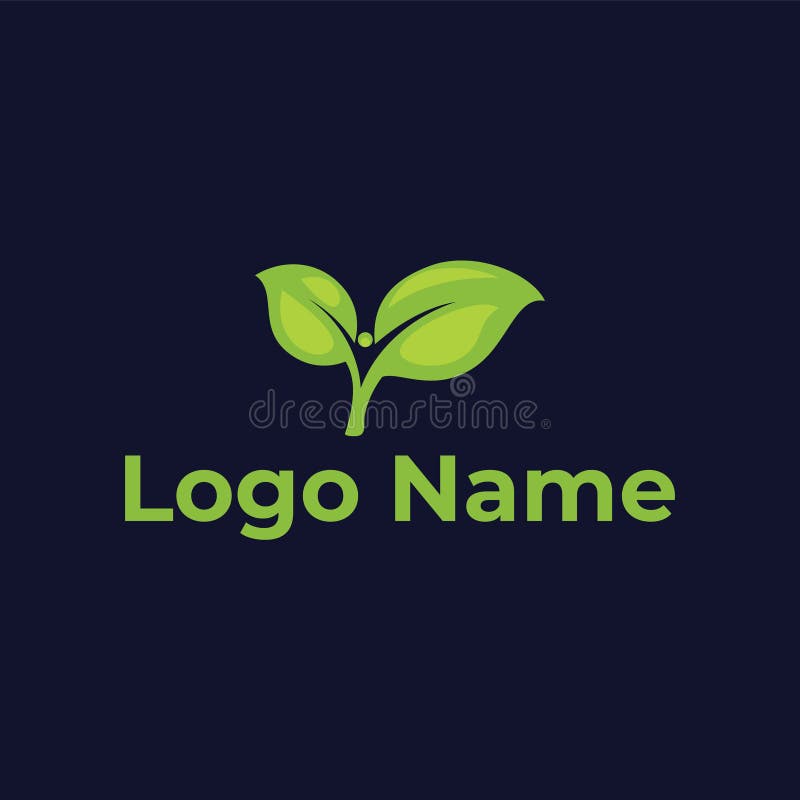 Cool Human Leaf Logo Design Stock Vector - Illustration of clean, leaf ...
