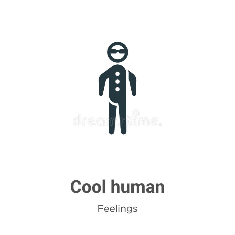 Cool Human Vector Icon on White Background. Flat Vector Cool Human Icon ...