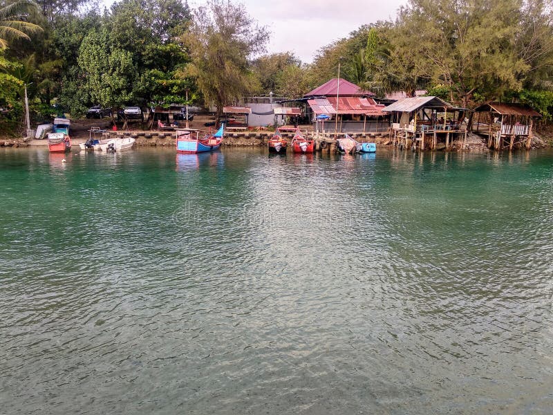 Cool Huts at the Green River Side Stock Photo - Image of side, huts ...