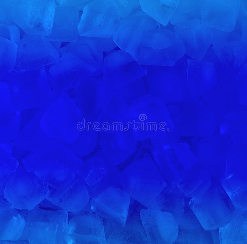 Fresh Cool Blue Ice Cube Background Stock Image - Image of frosty ...