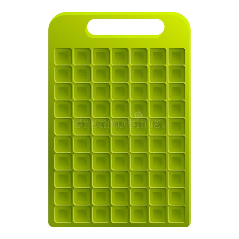 Cool Ice Cube Tray Icon, Cartoon Style Stock Vector - Illustration of ...