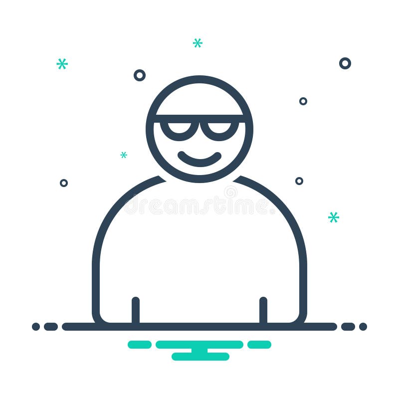 Black Mix Icon for Cool, Chill and Apathetic Stock Illustration ...