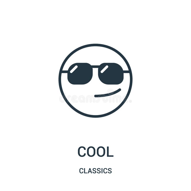 Cool Icon Vector from Classics Collection. Thin Line Cool Outline Icon ...