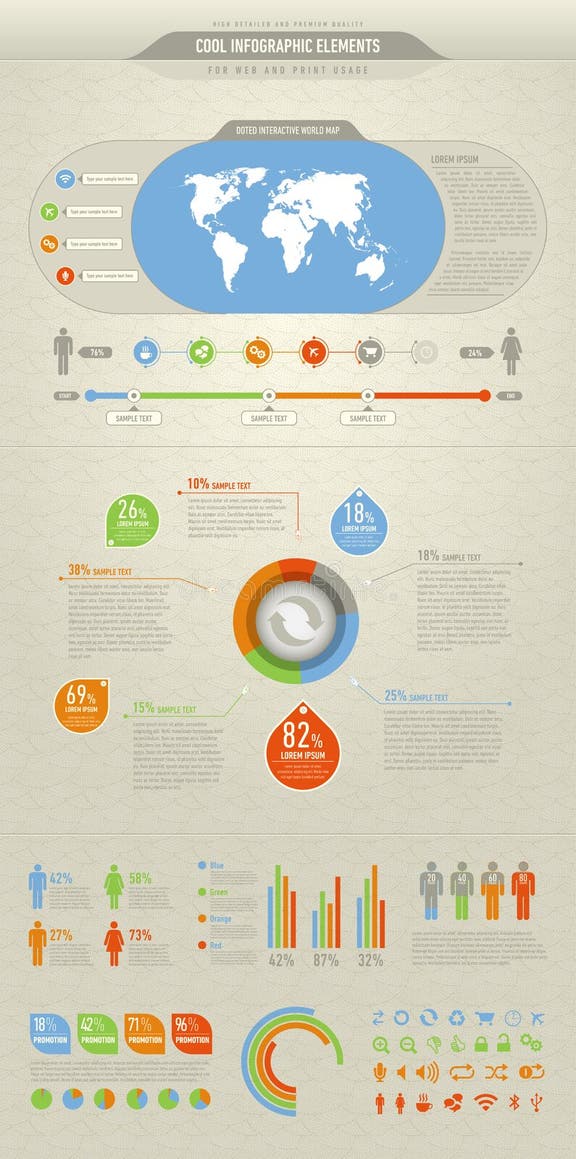 Cool infographic elements stock vector. Illustration of chart - 24328400