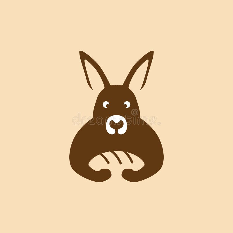 Cool Kangaroo Eat Bakery Logo Design Flat Vector Stock Vector ...