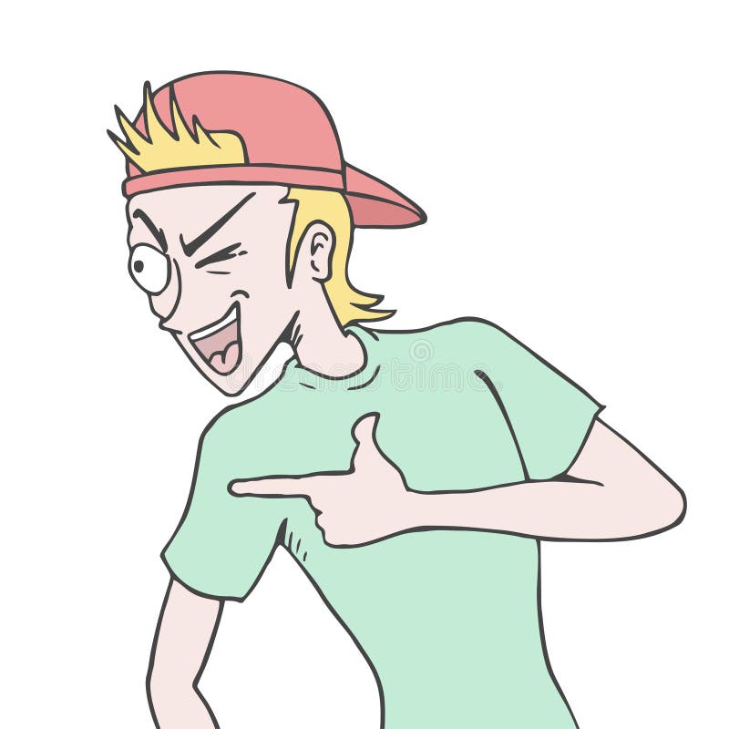 Cool kid illustration stock vector. Illustration of vector - 265880471