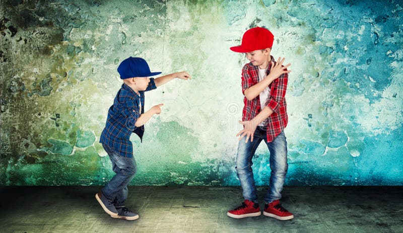 Two Brothers Dancing Hip-hop .the Cool Kids. Stock Image - Image of ...