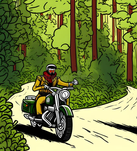 Cool King on Motorcycle, Generative AI Illustration Stock Photo - Image ...