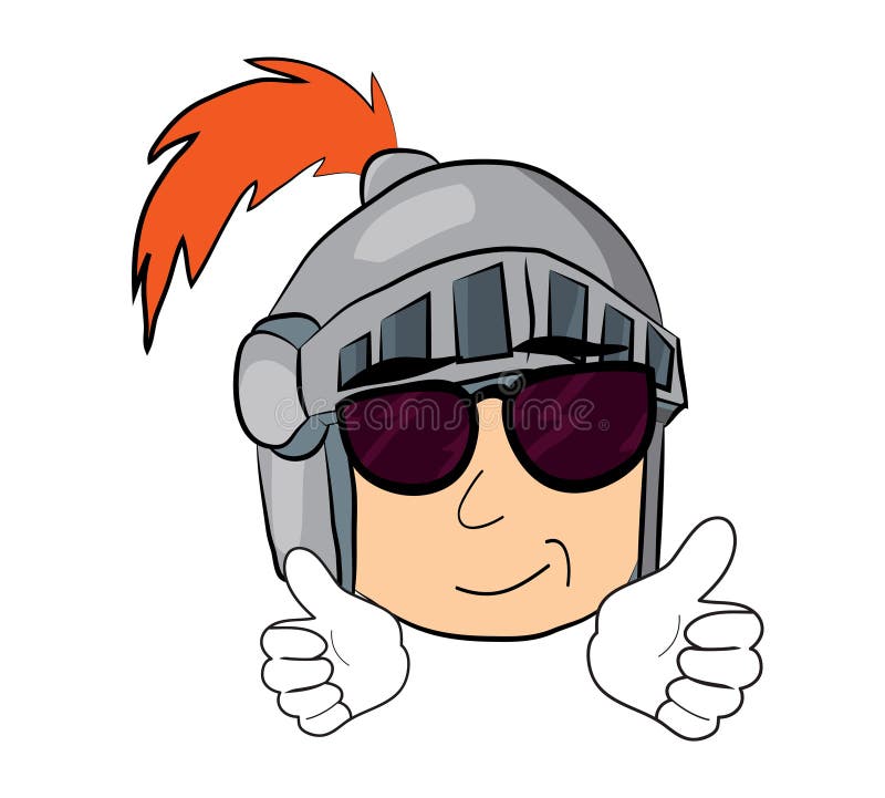 Cool knight head cartoon stock illustration. Illustration of knight ...