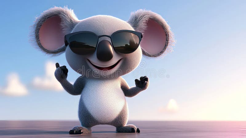 Cool Koala Cartoon Character Stock Illustration - Illustration of ...