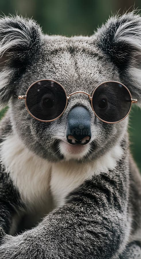 Cool Koala with Sunglasses stock illustration. Illustration of looking - 377261559