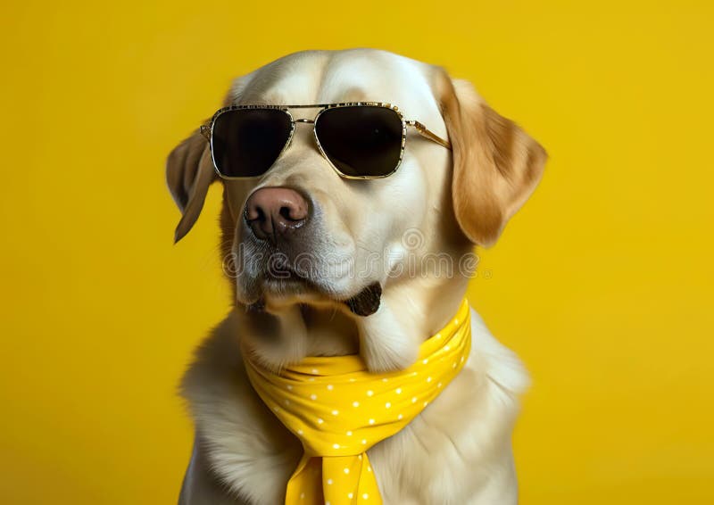 Cool Labrador Posing in the Photo Studio in Front of the Colorful ...