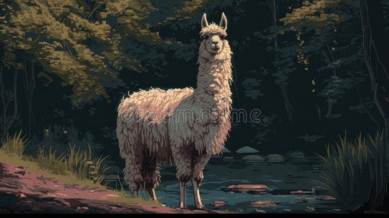 A cool lama stock illustration. Illustration of display - 306785088