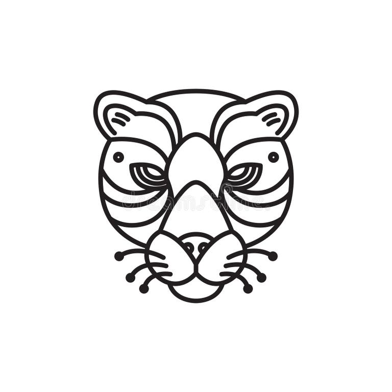 Cool Leopard Head Hipster Art Logo Design Vector Stock Vector ...