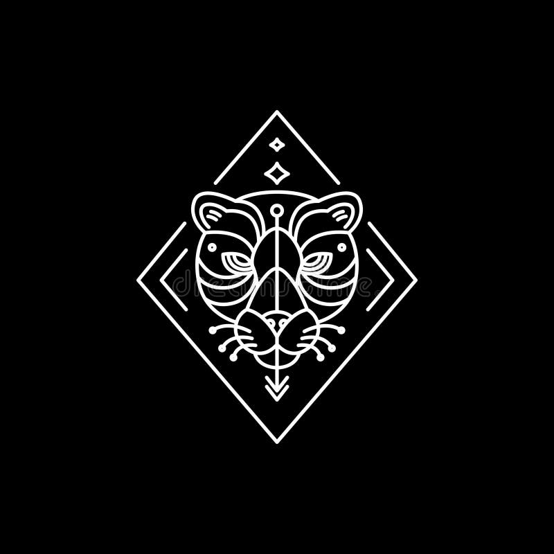 Cool Leopard Head Hipster Art Logo Design Vector Stock Vector ...