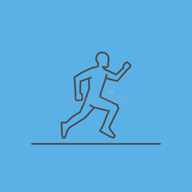 Line Running Logo and Symbol. Vector Sport Icon Stock Illustration ...