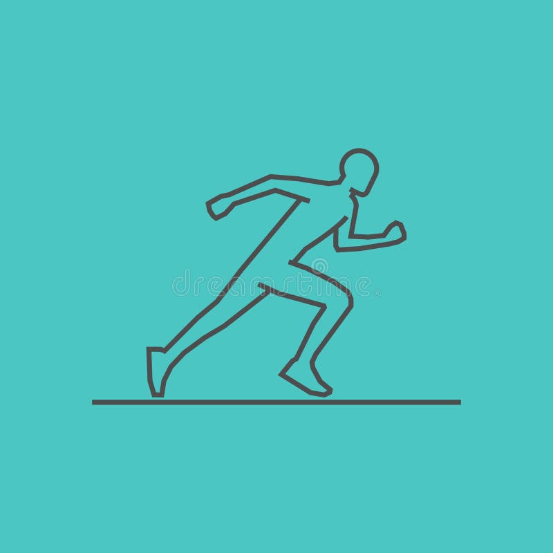 Cool line running icon. stock illustration. Illustration of lifestyle ...