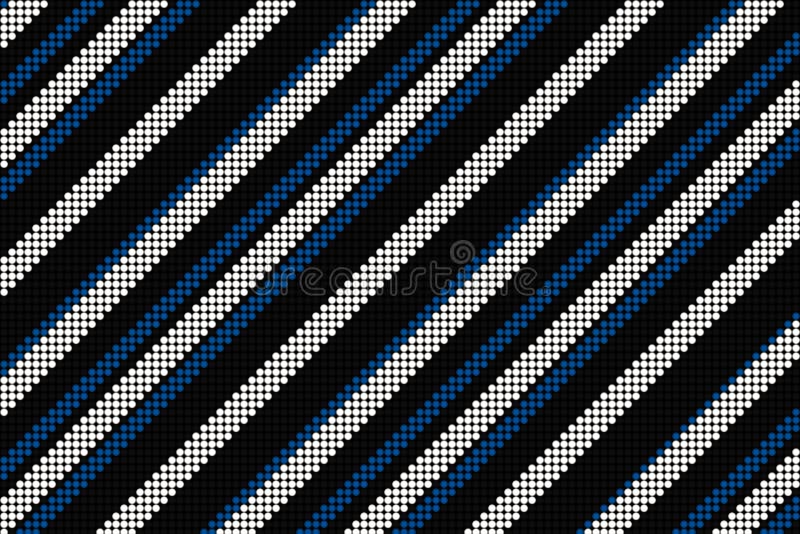 Cool Linear Pattern in Black Blue and White Stock Illustration ...