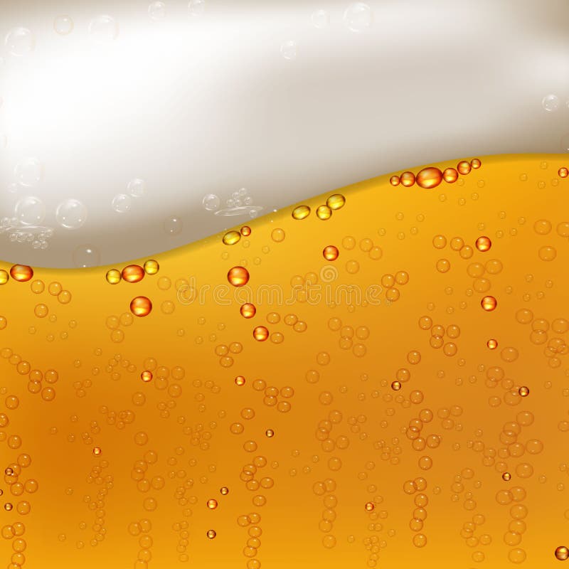 Cool Liquid Drink.Vector Illustration of Realistic Light or Dark Beer ...