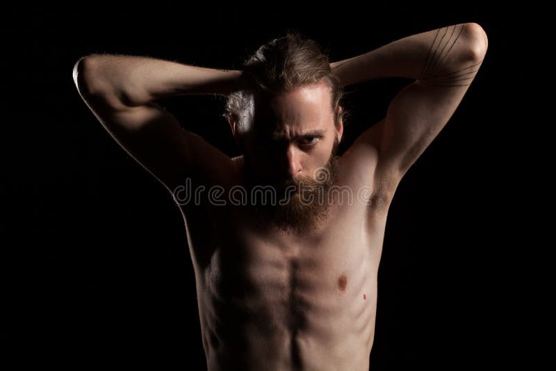 Bearded man in shadows stock photo. Image of year, face - 66044632